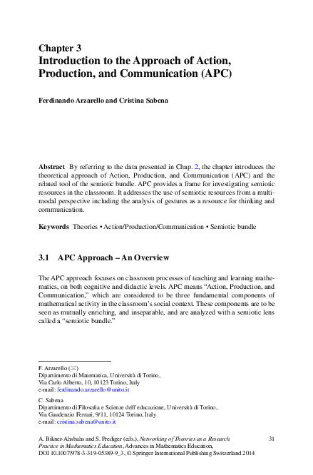 (PDF) Introduction to the Approach of Action, Production, and ...