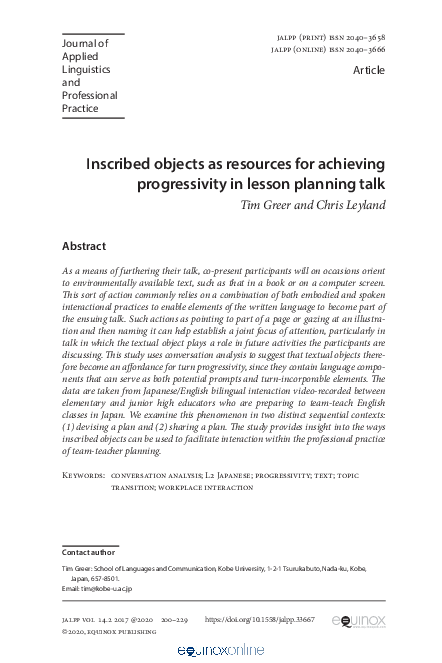 (PDF) Inscribed objects as resources for achieving progressivity in ...