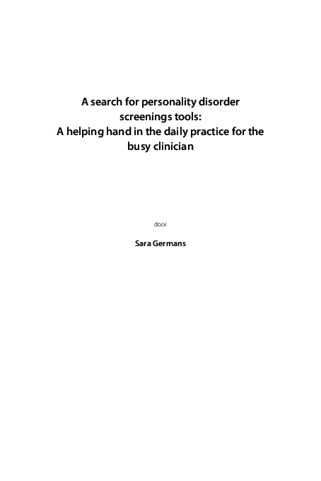 (PDF) Quick Personality Assessment Schedule (PAS-Q): validation of a ...
