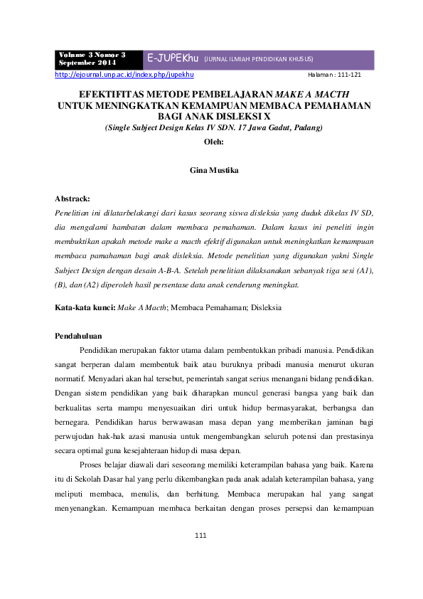 (PDF) EFEKTIFITAS METODE PEMBELAJARAN MAKE A MACTH UNTUK MENINGKATKAN ...