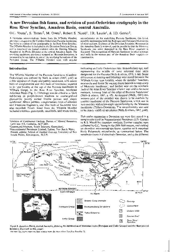 (PDF) A new Devonian fish fauna, and a revision of post-Ordovician ...