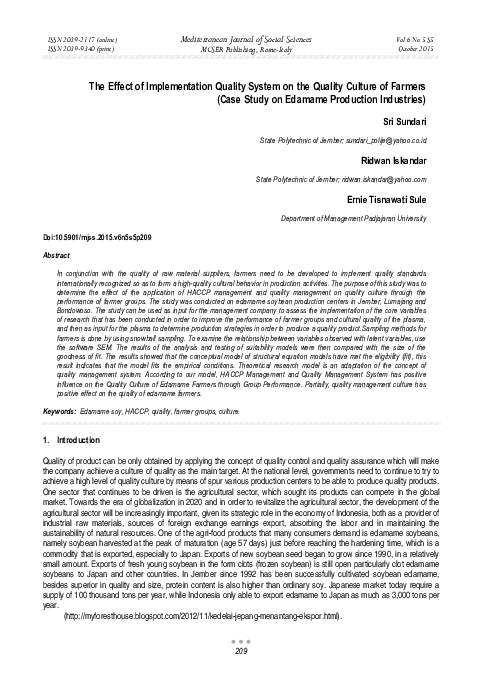 (PDF) The Effect of Implementation Quality System on the Quality ...