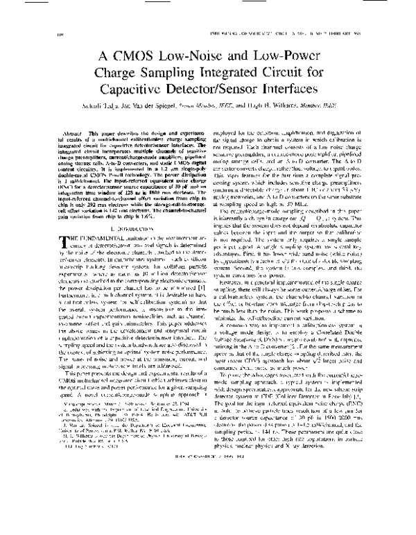 (PDF) A CMOS low-noise and low-power charge sampling integrated circuit ...