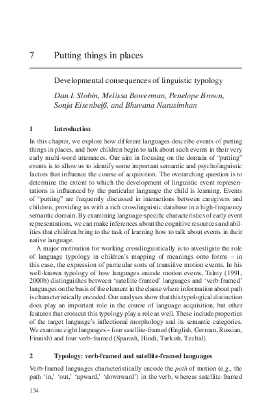 (PDF) Putting Things In Places: Developmental Consequences of ...