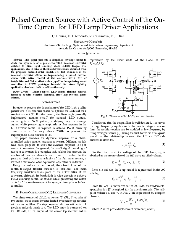 (PDF) Pulsed current source with active control of the on-time current ...