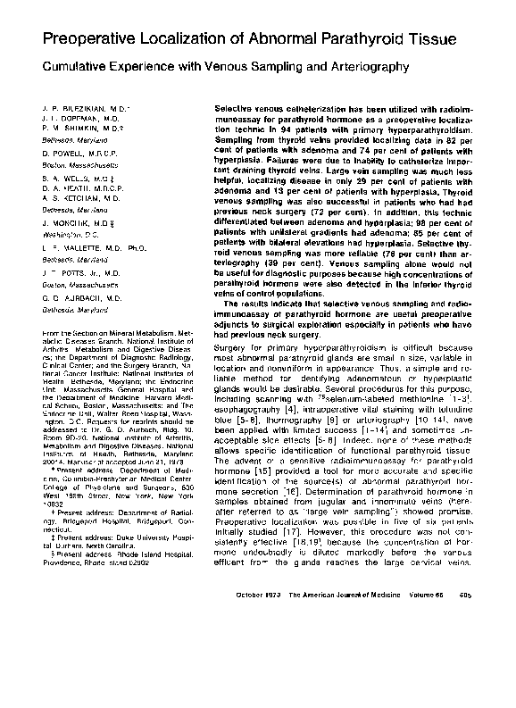 (PDF) Preoperative localization of abnormal parathyroid ...