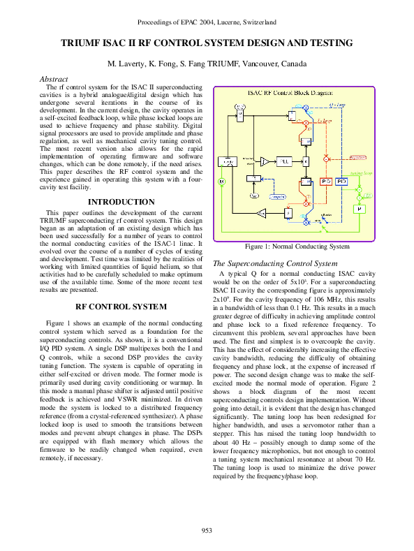 (PDF) Triumf Isac II RF Control System Design and Testing
