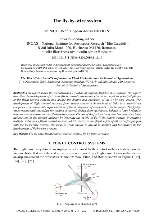 (PDF) The fly-by-wire system