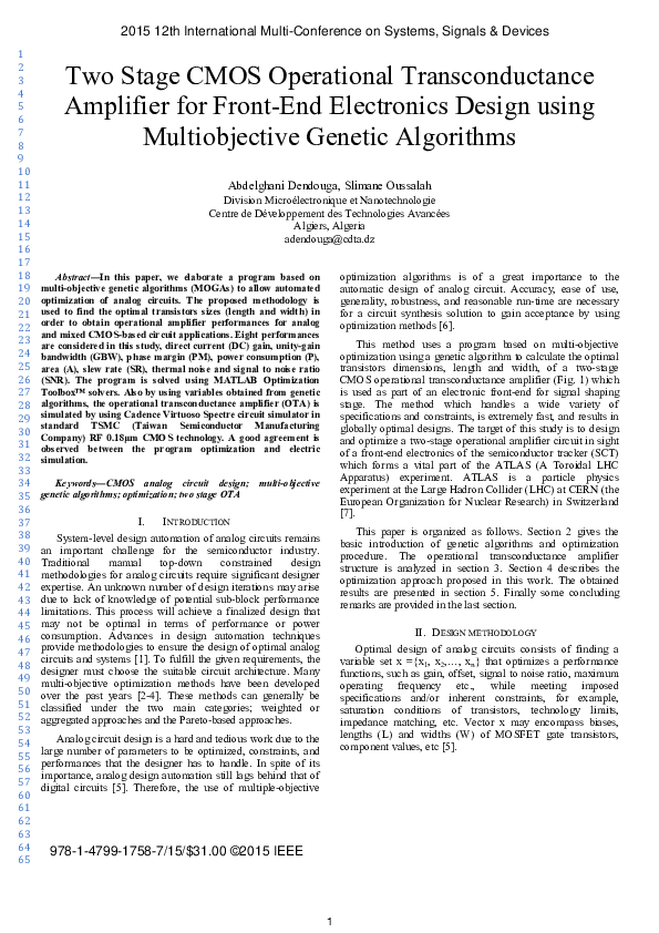 (PDF) Two stage CMOS operational transconductance amplifier for front-end electronics design ...