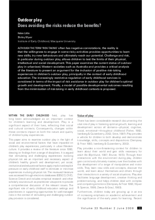 (PDF) Outdoor Play
