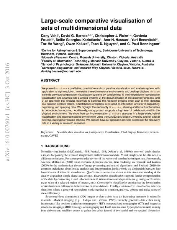 (PDF) Large-scale comparative visualisation of sets of multidimensional data