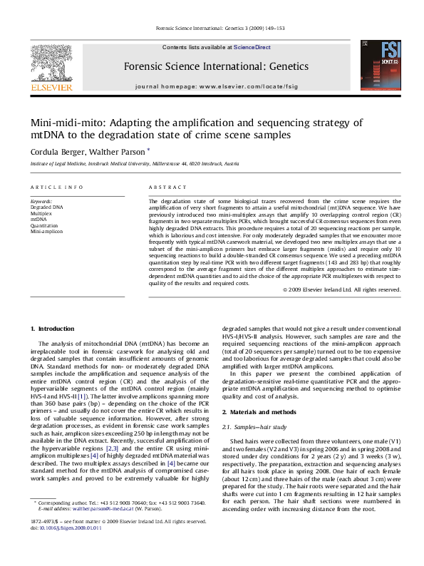 (PDF) Mini-midi-mito: Adapting the amplification and sequencing ...
