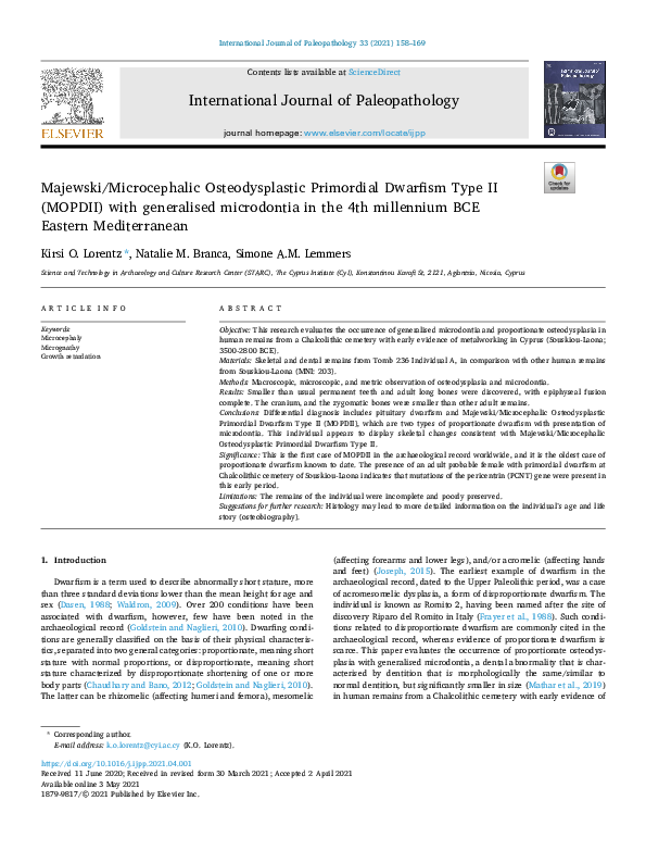 (PDF) Majewski / Microcephalic Osteodysplastic Primordial Dwarfism Type ...
