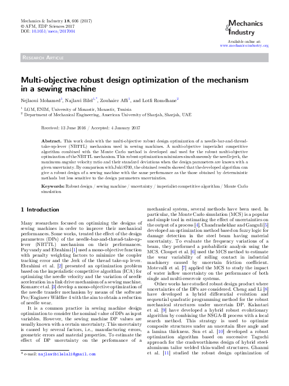 (PDF) Multiobjective robust design optimization of rail vehicle moving in short radius curved ...
