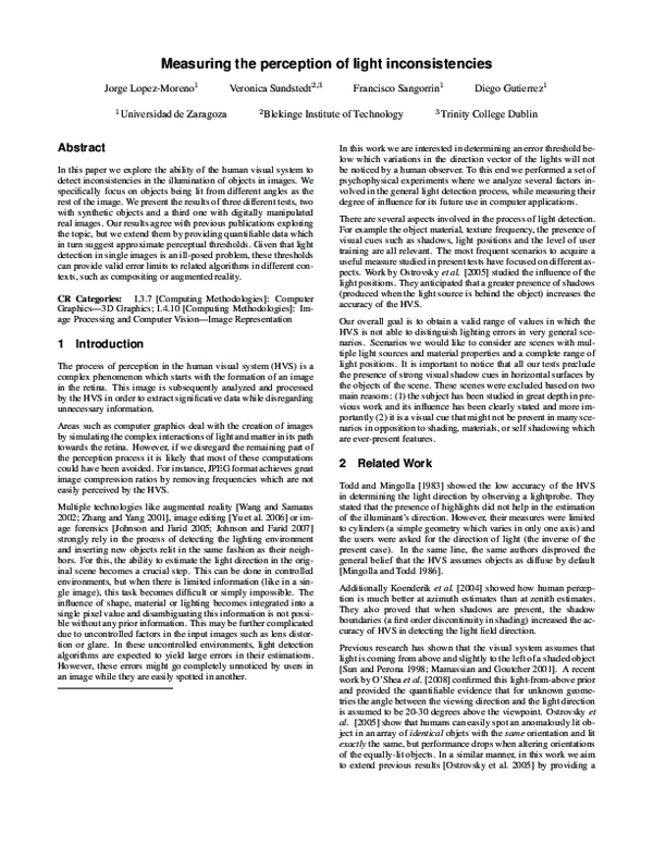 (PDF) Measuring the perception of light inconsistencies