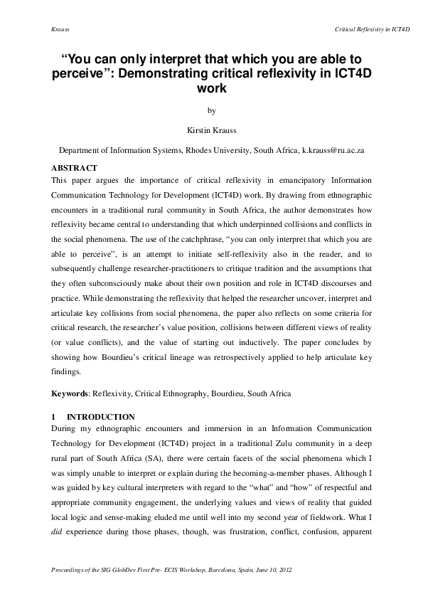 (PDF) You can only interpret that which you are able to perceive ...