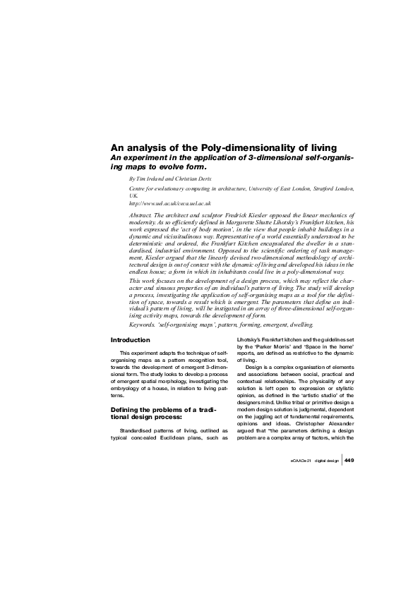 Pdf An Analysis Of The Poly Dimensionality Of Living An Experiment In The Application Of 3