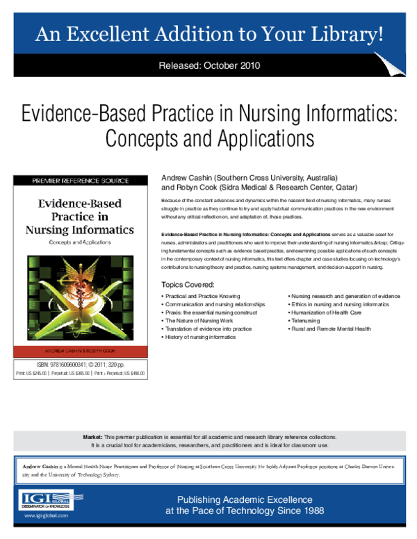(PDF) Evidence-Based Practice in Nursing Informatics