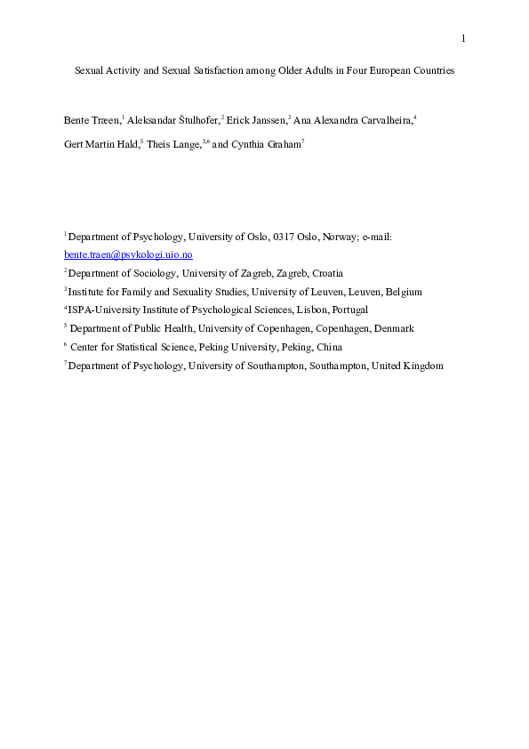 Doc Sexual Activity And Sexual Satisfaction Among Older Adults In