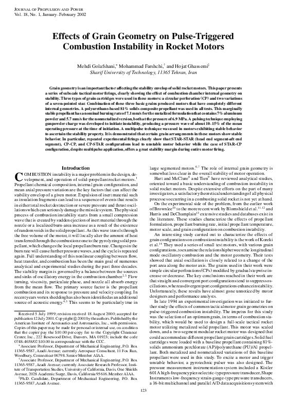 (PDF) Effects of Grain Geometry on Pulse-Triggered Combustion ...
