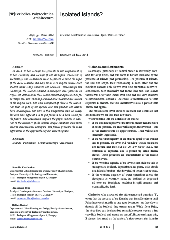 (PDF) Isolated Islands?