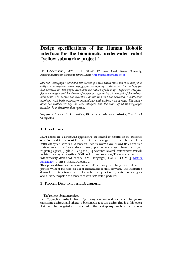 (PDF) Design specifications of the Human Robotic interface for the ...