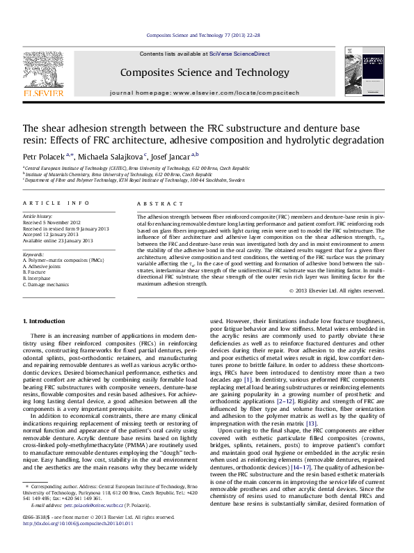 (PDF) The shear adhesion strength between the FRC substructure and ...