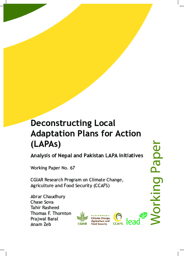 (PDF) Deconstructing Local Adaptation Plans for Action (LAPAs ...