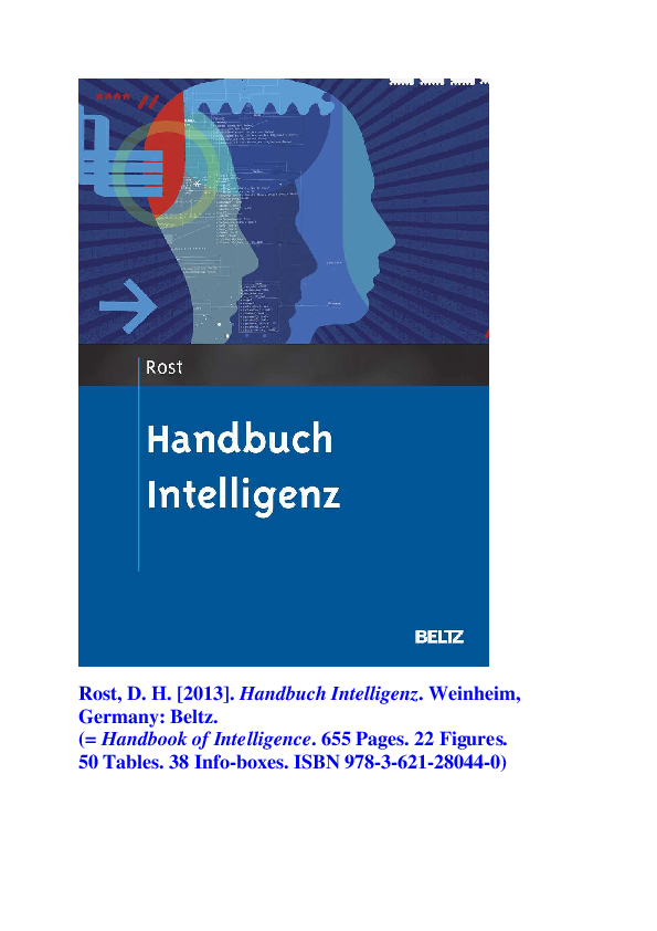 (PDF) Handbuch Intelligenz [Handbook of Intelligence]