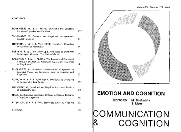 (PDF) Emotion and Cognition in Coping with Test Anxiety