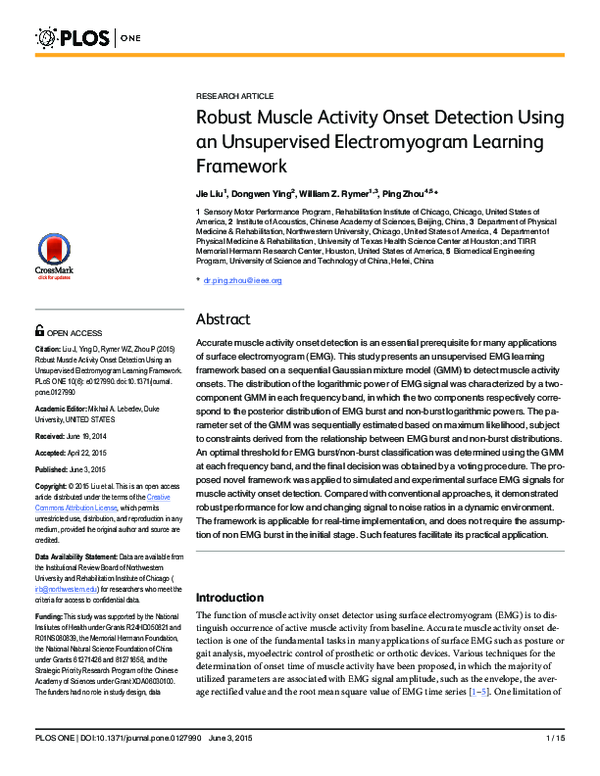 (PDF) Robust Muscle Activity Onset Detection Using an Unsupervised Electromyogram Learning Framework