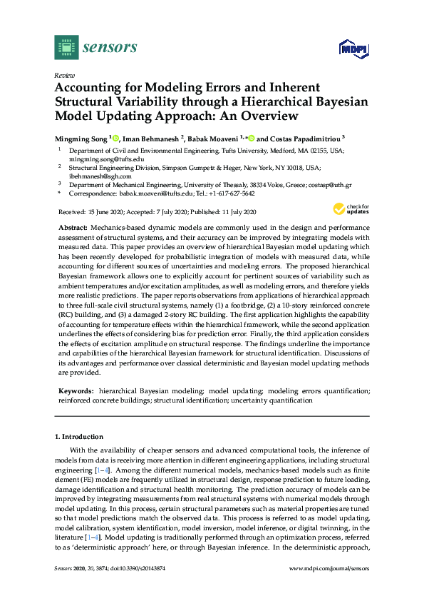 Pdf Accounting For Modeling Errors And Inherent Structural Variability Through A Hierarchical