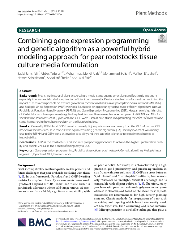 (PDF) Combining gene expression programming and genetic algorithm as a powerful hybrid modeling ...