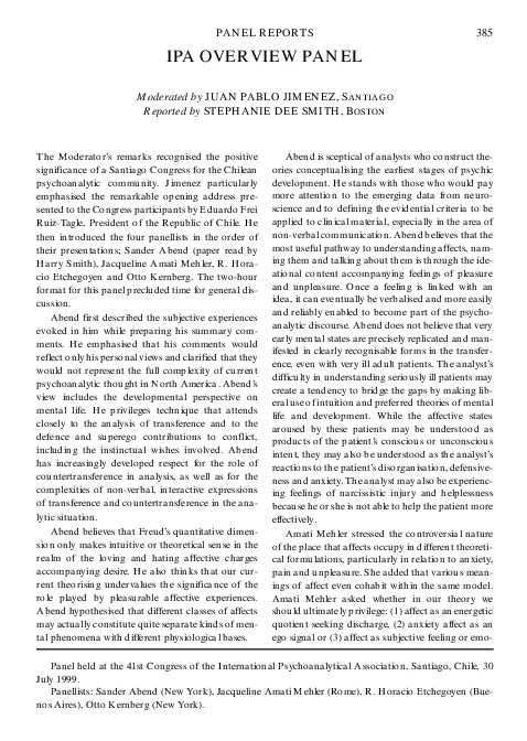 (PDF) Ipa Overview Panel