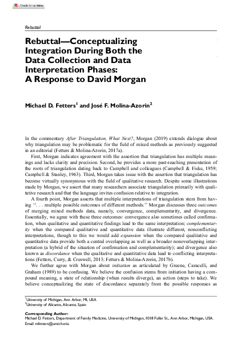 (PDF) Rebuttal—Conceptualizing Integration During Both the Data ...