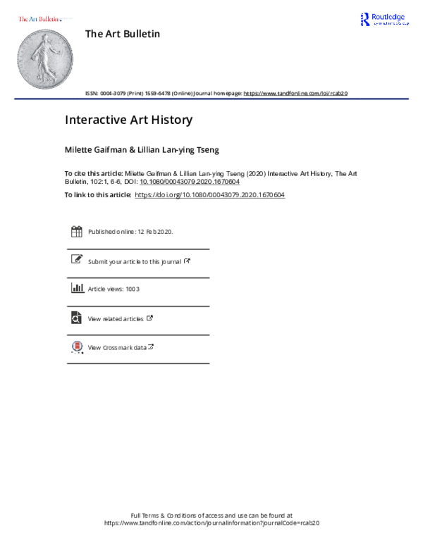 (PDF) Interactive Art History