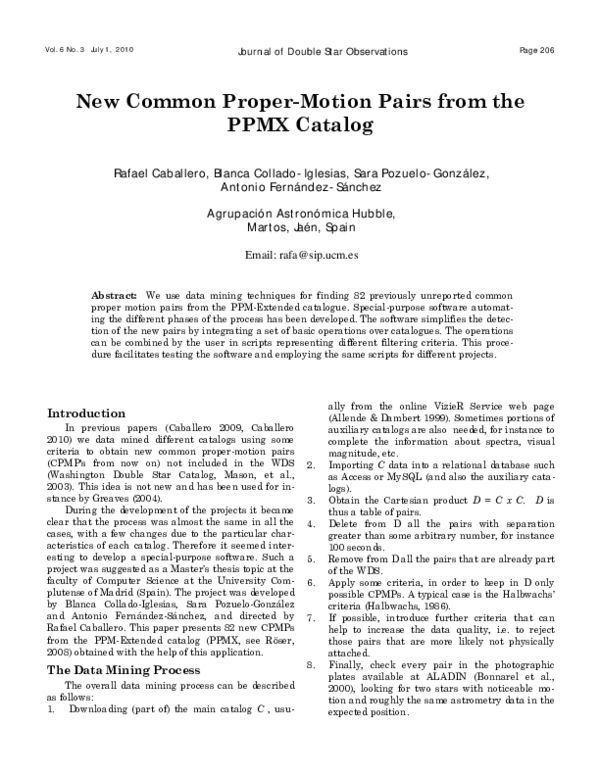 (PDF) New Common Proper-Motion Pairs from the PPMX Catalog