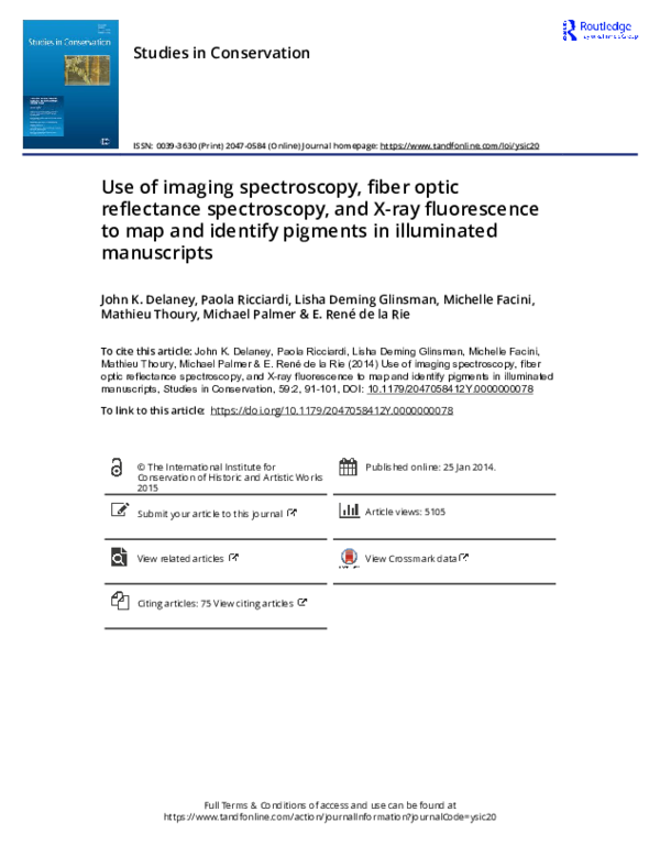 (PDF) Use of imaging spectroscopy, fiber optic reflectance spectroscopy ...
