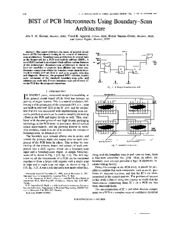 Pdf Bist Of Pcb Interconnects Using Boundary Scan Architecture