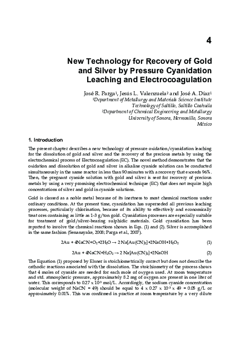 (PDF) New Technology for Recovery of Gold and Silver by Pressure ...