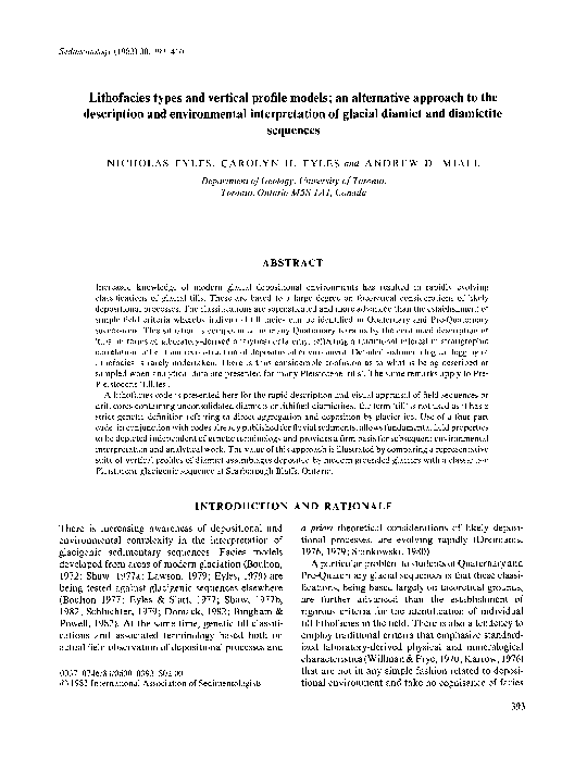 (PDF) Lithofacies types and vertical profile models; an alternative ...