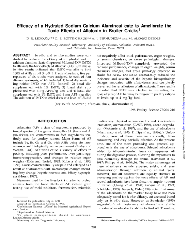 (PDF) Efficacy of hydrated sodium calcium aluminosilicate and activated ...