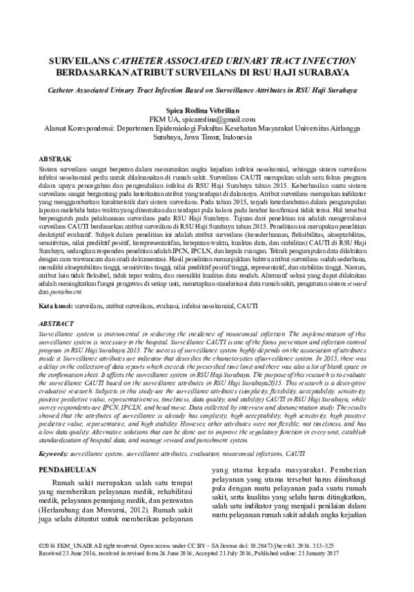 (PDF) A Catheter-Associated Urinary Tract Infection Bundle