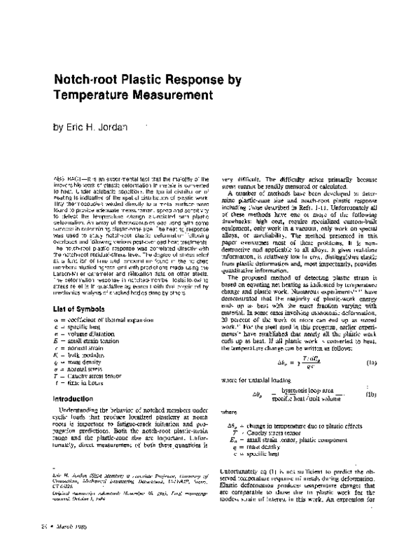 (PDF) Notch-root plastic response by temperature measurement