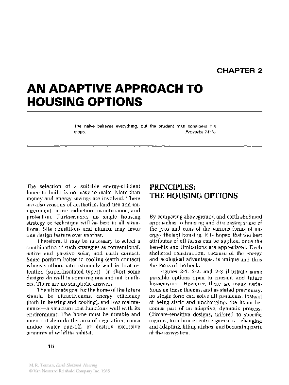 (PDF) An Adaptive Approach to Housing Options