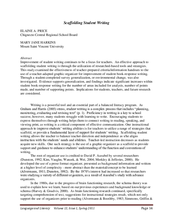 (PDF) Scaffolding Student Writing