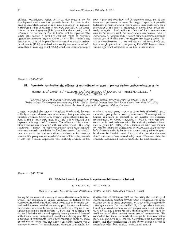 (PDF) 90. The epidemiology ofSyngamus spp. andCapillaria spp. in ...