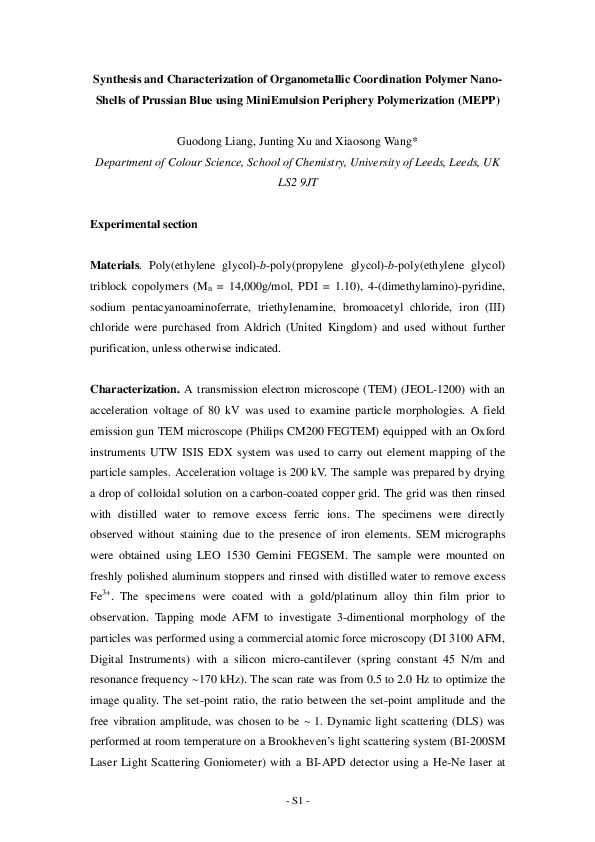 (PDF) Synthesis and characterization of organometallic hydro-tris ...