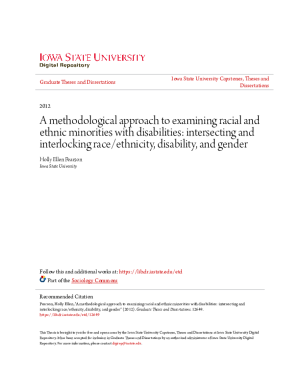(PDF) A methodological approach to examining racial and ethnic ...