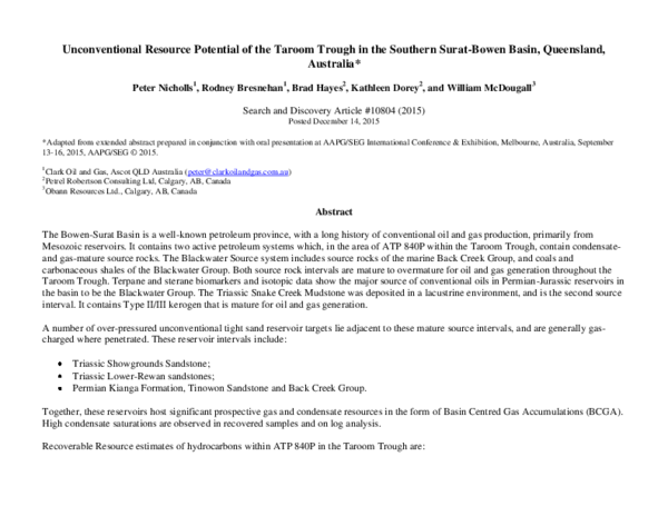 (PDF) Unconventional Resource Potential of the Taroom Trough in the ...
